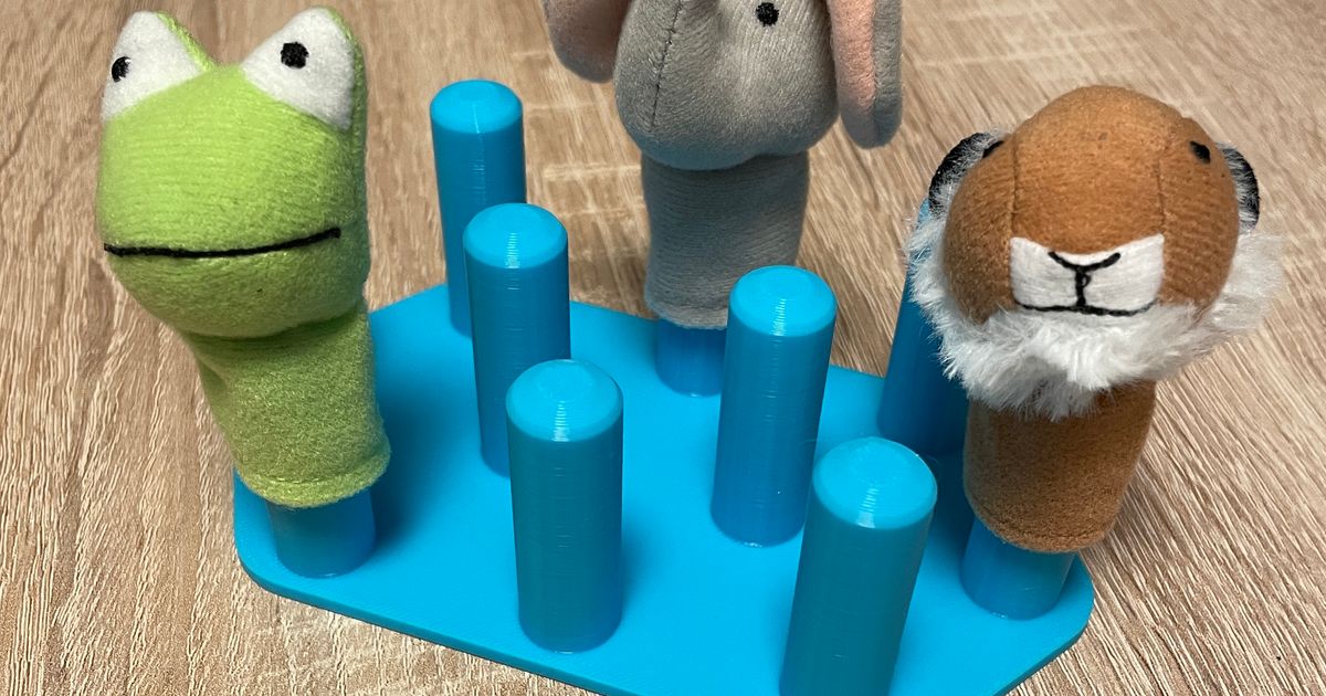 Finger Puppet Stand for IKEA TITTA DJUR by Kesti | Download free STL ...