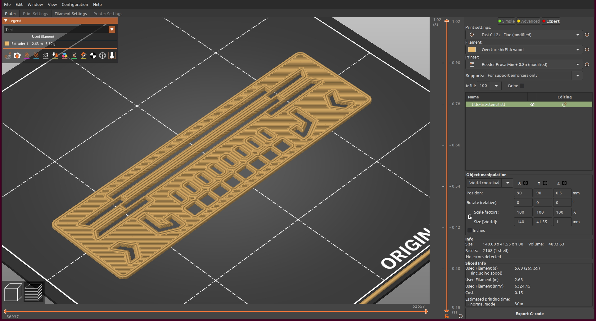 Notebook Title & List Stencil by Jérémy Reeder | Download free STL ...