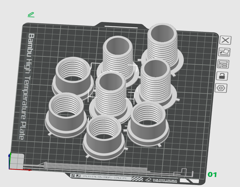 Filament Spool Shell V3.2 (Adapter) Universal, stackable, for Bambu Lab ...
