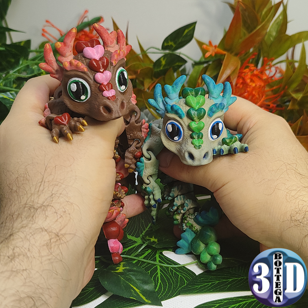 Love-ly Tiny Dragon, Articulated by Bottega3D | Download free STL model ...