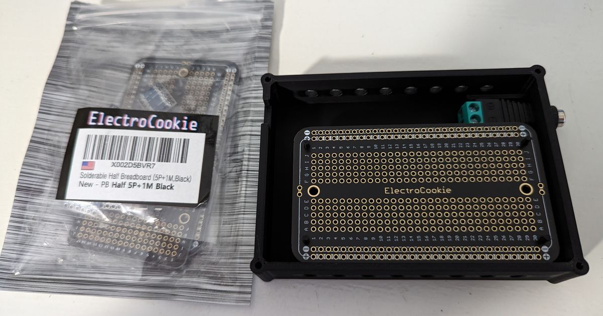 ElectroCookie Prototype Board Case (ESP8266 WLED Project) by Travmac ...