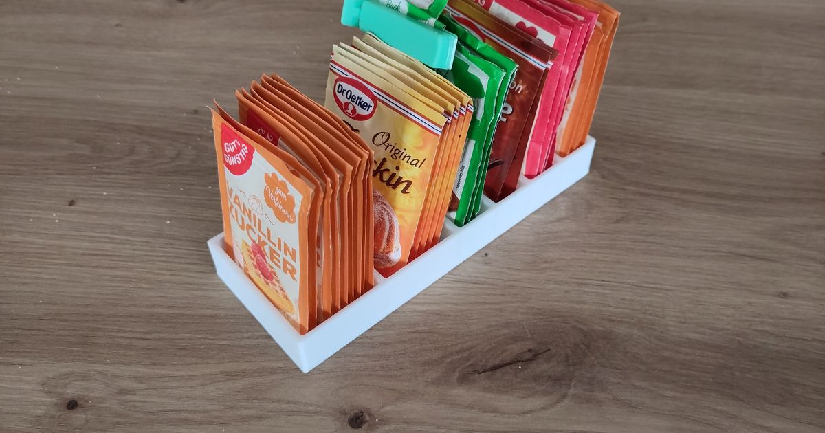 Baking ingredient sachet box by morre | Download free STL model ...