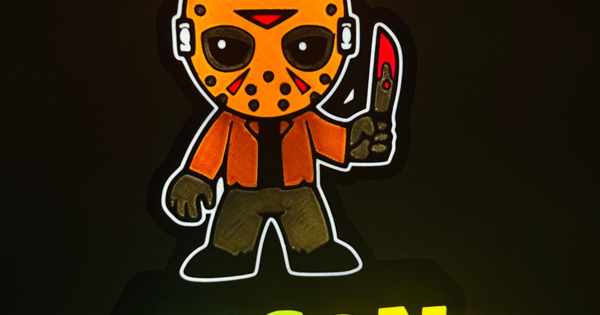 Jason Voorhees led lamp by Smart3d By Gabriel Gomes | Download free STL ...