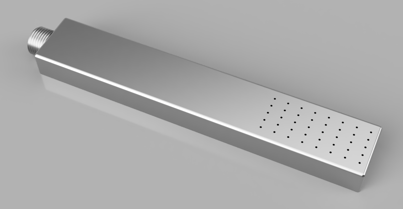 Simplistic rectangular shower head by Peter Hall | Download free STL ...
