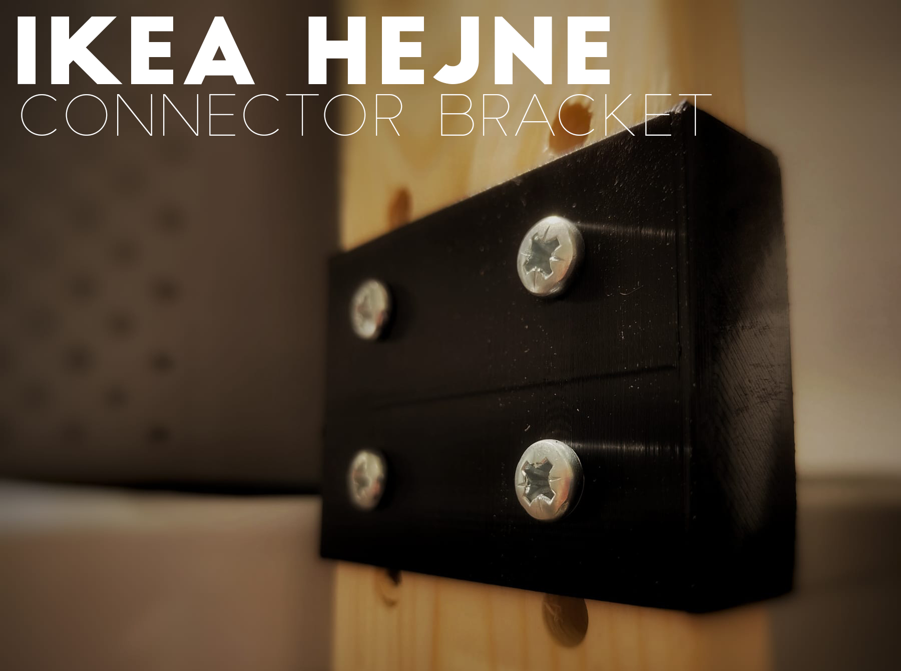 Ikea HEJNE Connector Bracket by addlayer | Download free STL model ...