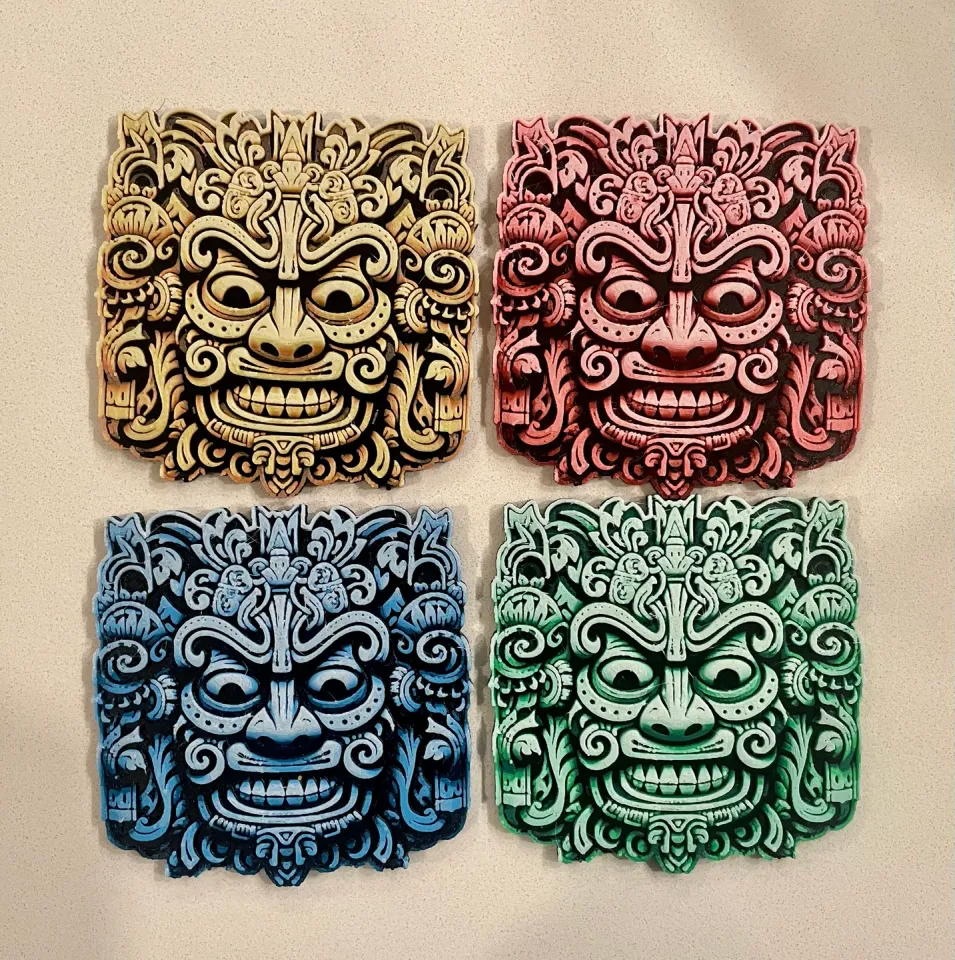 Tiki Coasters - Hueforge Filament Painting by ShakaStudio | Download ...