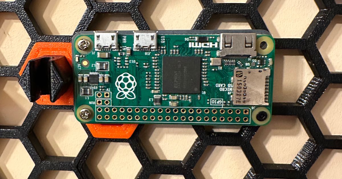 RPI Zero Honeycomb Storage Wall Mount by Jeffrey | Download free STL ...