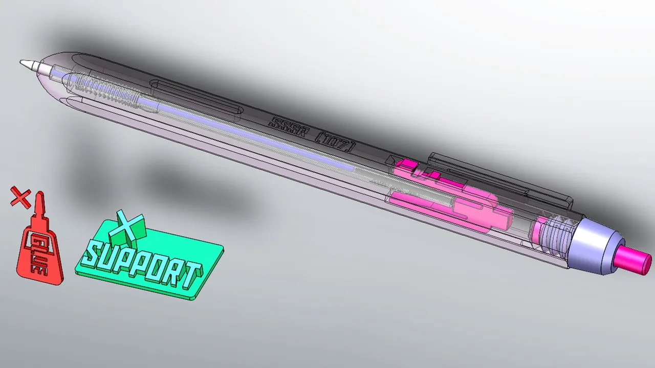 2 Ballpoint Pens by SSSR_SH | Download free STL model | Printables.com