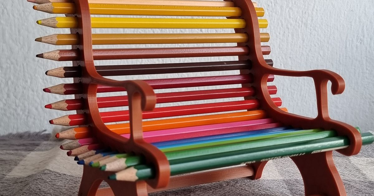 Pencil Bench by Ricky Li | Download free STL model | Printables.com