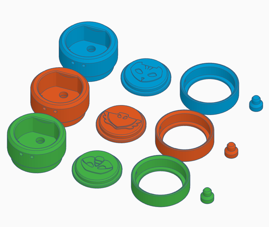 Vehicle buttons for "VTech PJ Masks Super Learning Headquarters" by ...