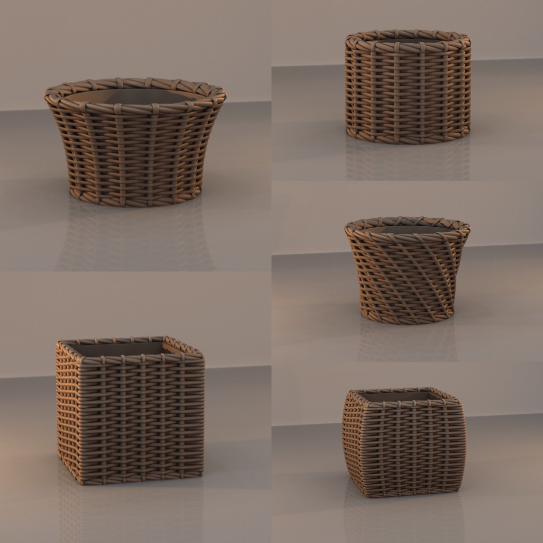 Woven Planter Pots Collection by 3DMakerNoob | Download free STL model ...