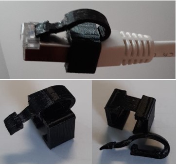 Ethernet Cable Clip 2 Pcs pluggable by Old Lady | Download free STL ...