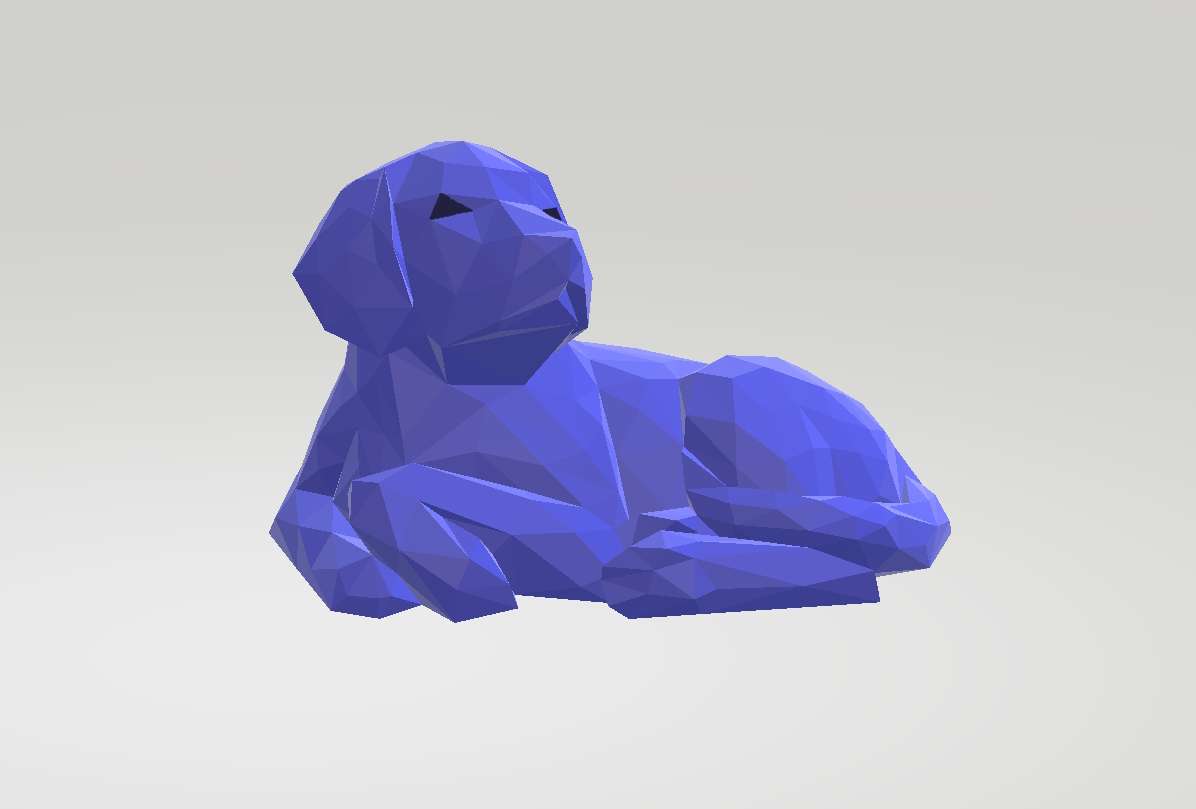 Low poly dog by VWPrint | Download free STL model | Printables.com