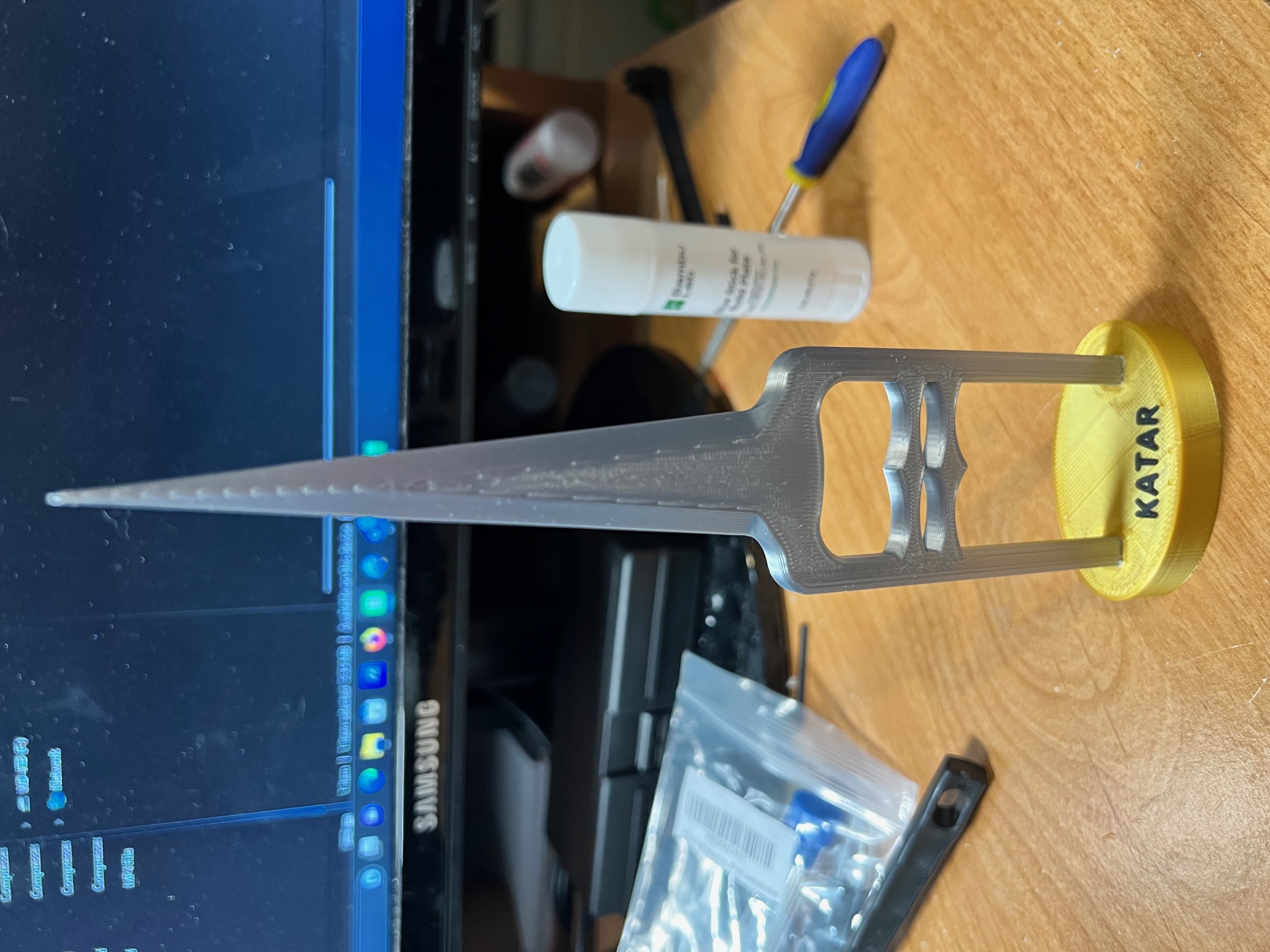 Remix of onkarkitekt-sikh-katar-push-dagger with tapered blade and ...