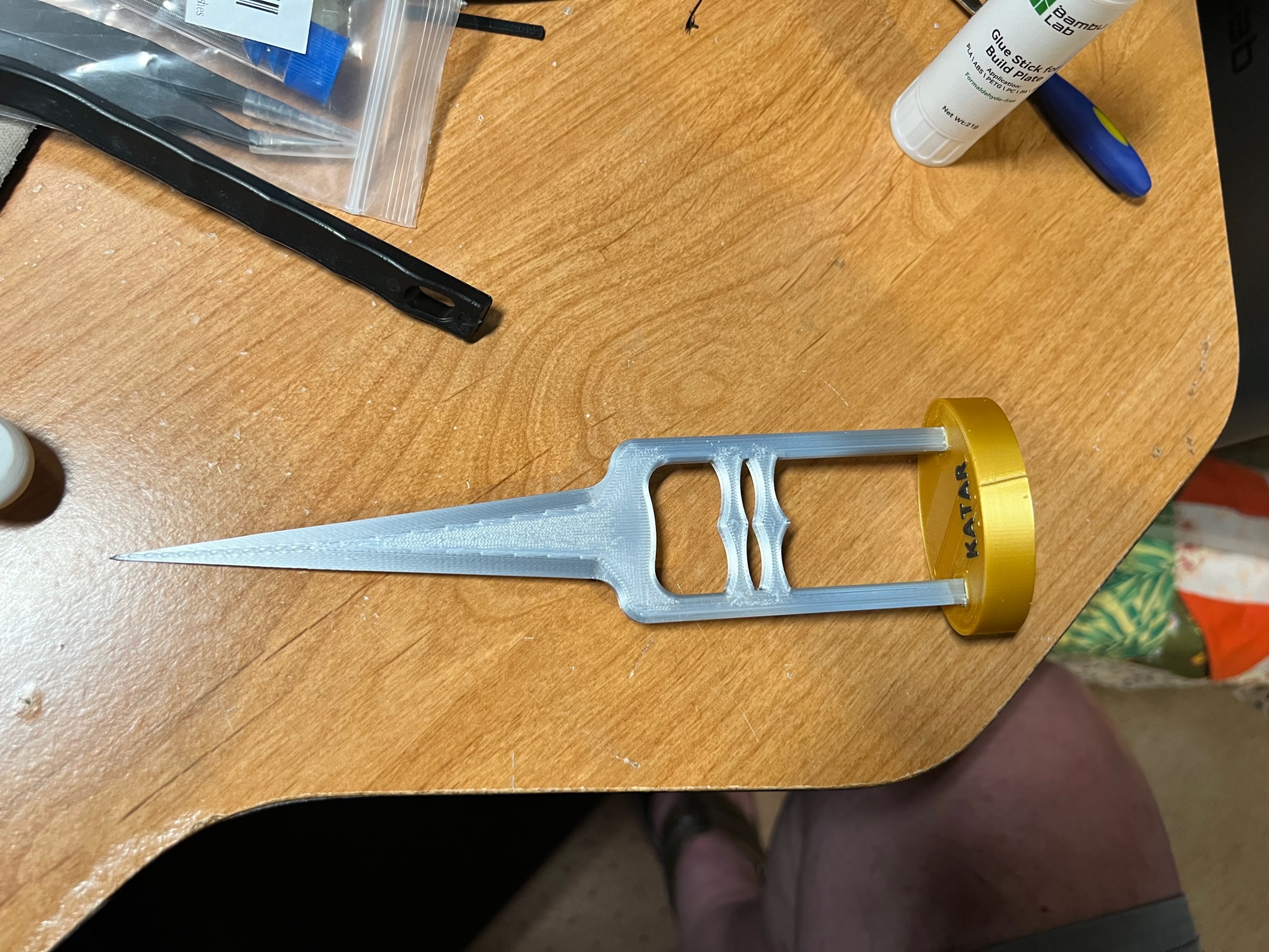 Remix of onkarkitekt-sikh-katar-push-dagger with tapered blade and ...