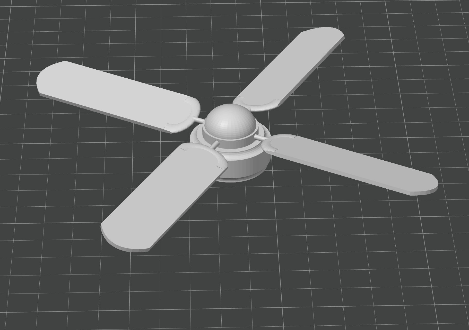 Dollhouse Scale mini Ceiling Fan miniature by Bowieinc | Download free ...