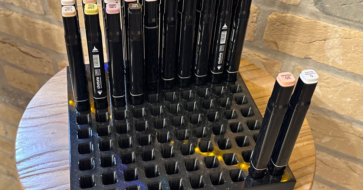 Alcohol Pen Storage Board by JAV3D | Download free STL model | Printables.com