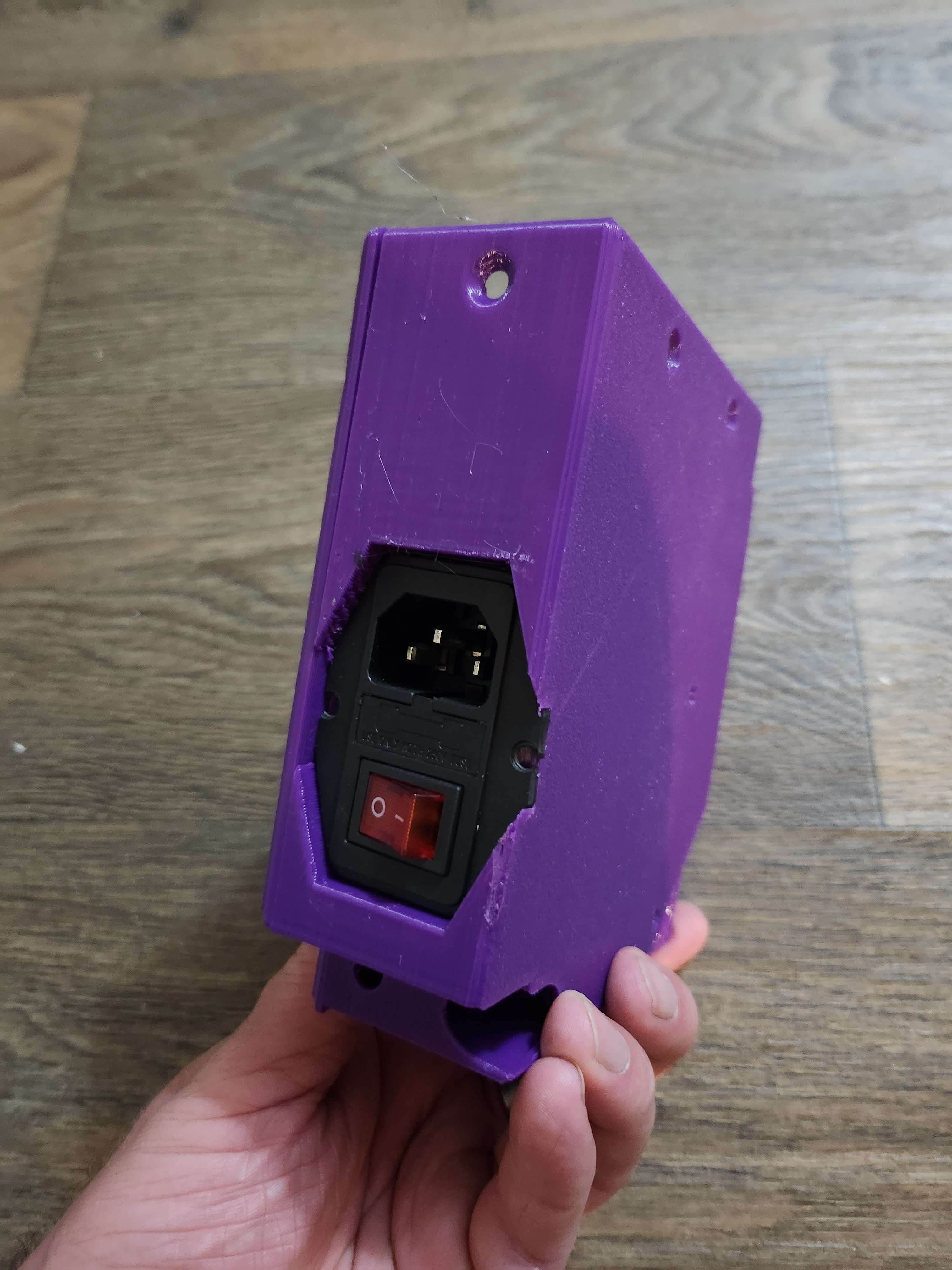 Prusa bear mk3 meanwell psu (socket + switch combo mod) by Dragon Lair ...