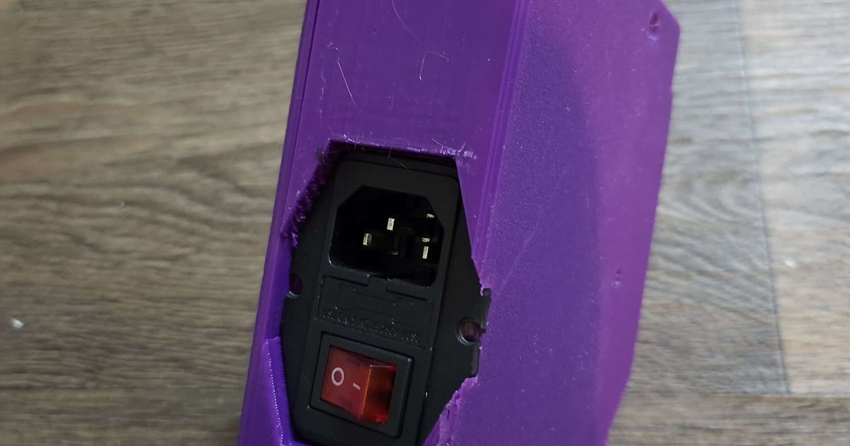 Prusa bear mk3 meanwell psu (socket + switch combo mod) by Dragon Lair ...