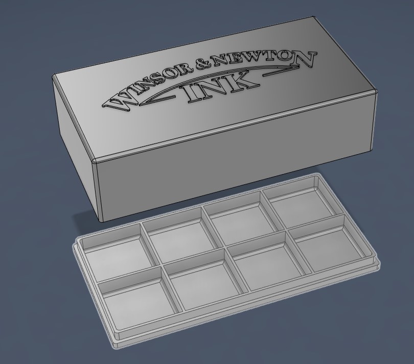 Winsor and Newton Ink Tray by jdireen | Download free STL model ...