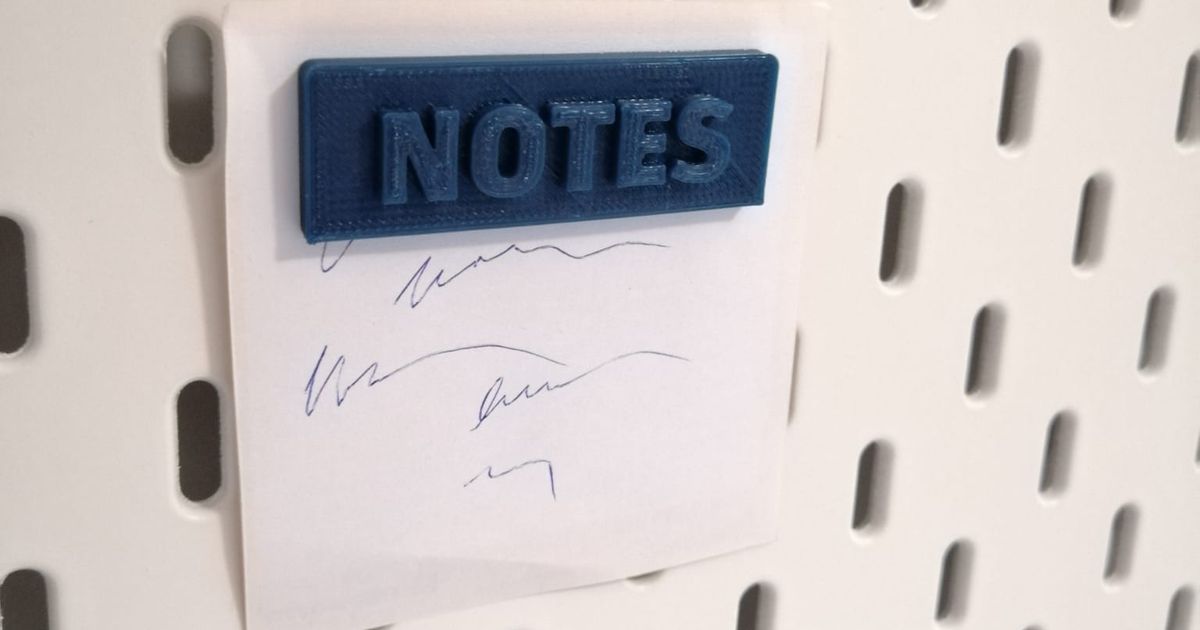 IKEA Skadis Note Holder by Ozan Önder | Download free STL model ...