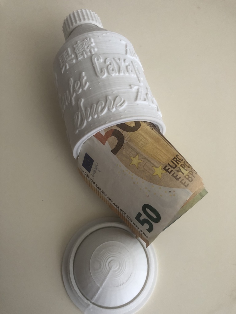 BOTTLE CONTAINER WITH HIDDEN COMPARTMENT (PRINT-IN-PLACE) by Botcan3D ...