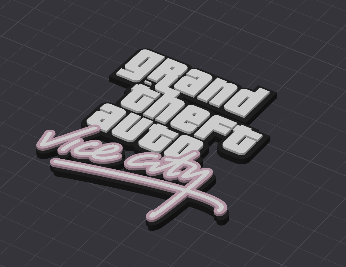GTA Vice City Desk/Sign by Andy Pandy Designs | Download free STL model ...