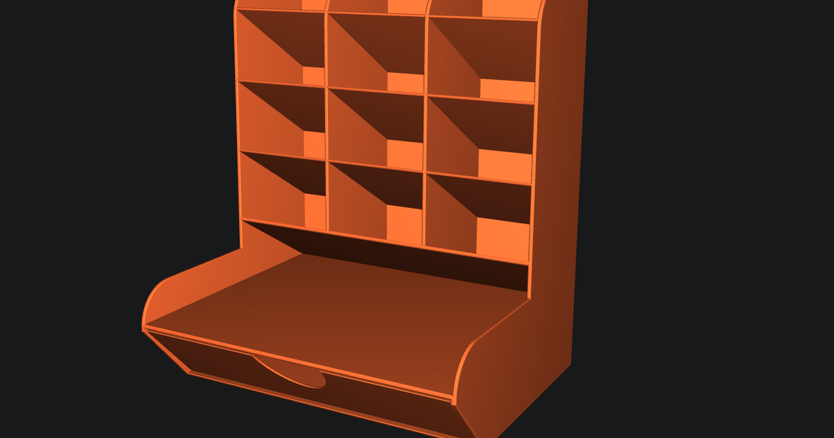 Desk Drawer print in place version by yahbluez | Download free STL ...