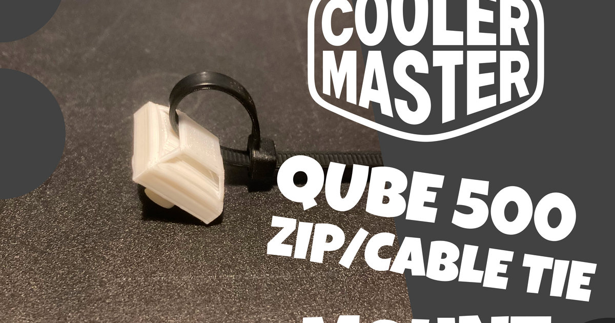 QUBE 500 - Zip/Cable Tie Mount by MM Printing | Download free STL model ...