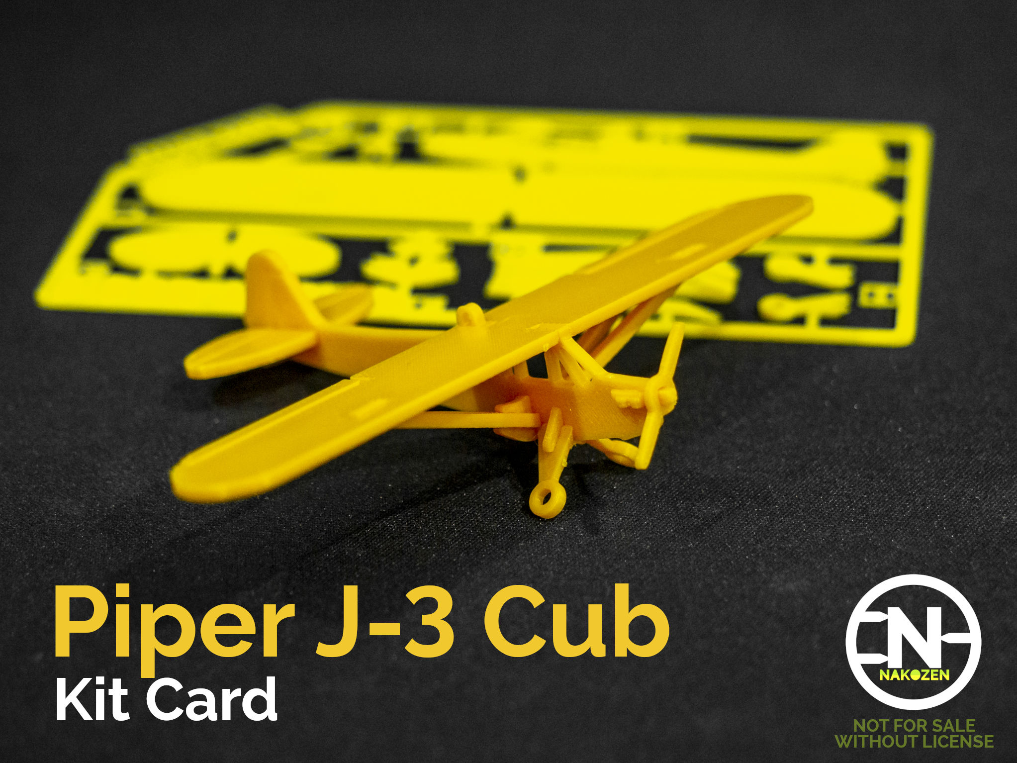 Piper J-3 Cub Kit Card by Nakozen | Printables Store