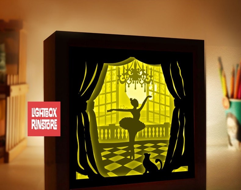 ballet dancer swan lightbox by tecnoculebras | Download free STL model ...