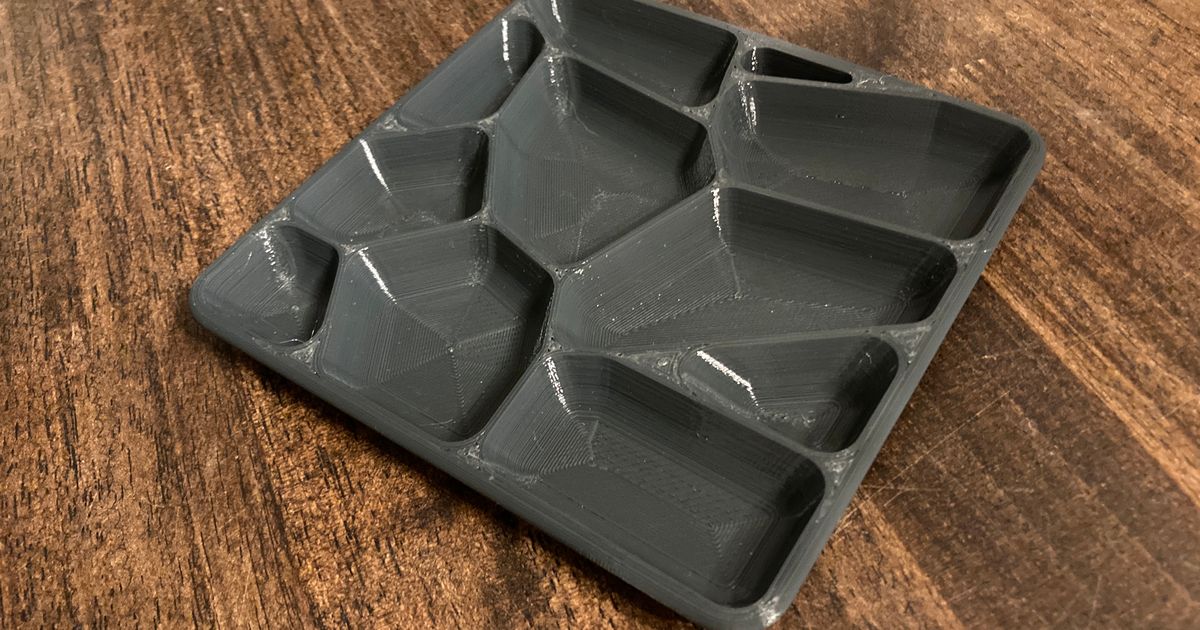 Voronoi Small Parts Sorting Tray - 125mm square by MatthewGTaylor ...