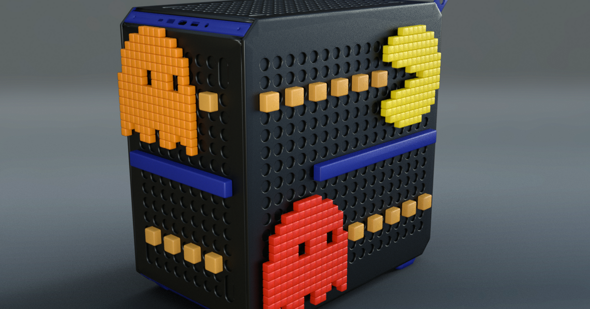Qube 500 - (Pac-Man Style) by Dirac Arts | Download free STL model ...
