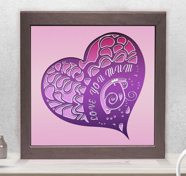 i love mum lightbox by tecnoculebras | Printables Store