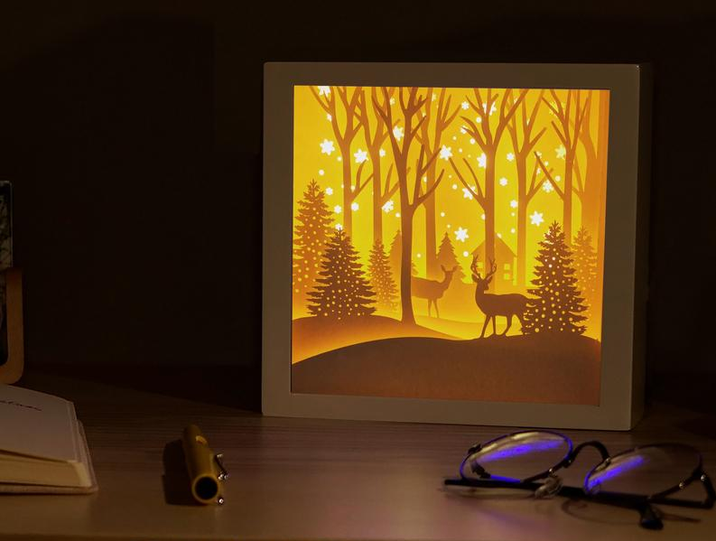 Merry Christmas in the pine forest lightbox by tecnoculebras ...
