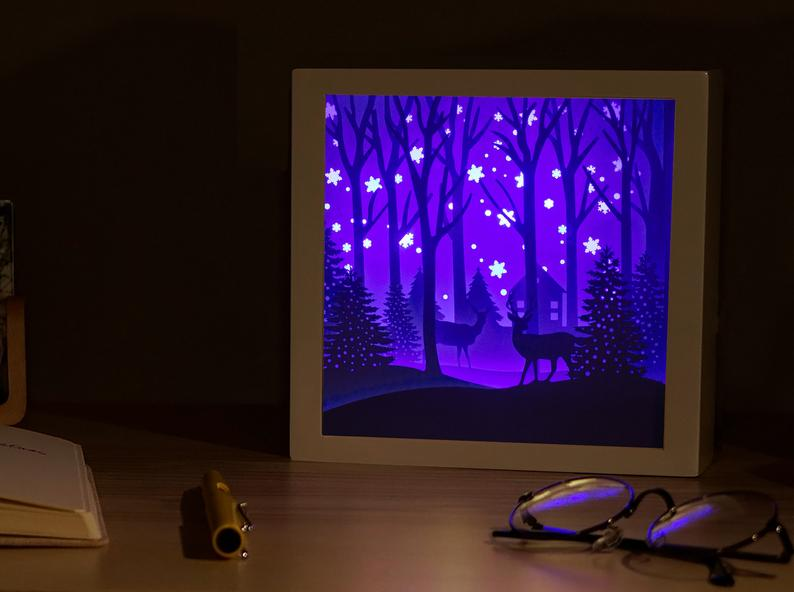 Merry Christmas in the pine forest lightbox by tecnoculebras ...