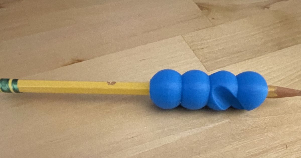 Adaptive Wide Pencil Grip #1 by teachingonthespec | Download free STL ...