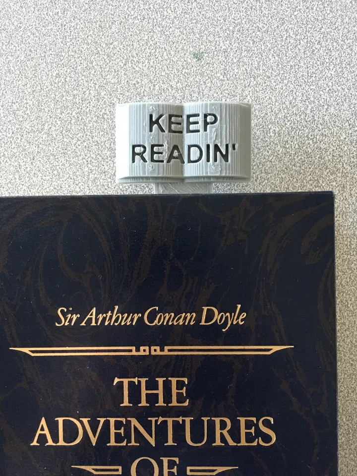 The "Keep Reading" Engraved Book Bookmark by Luke Arciero | Download free STL model | Printables.com