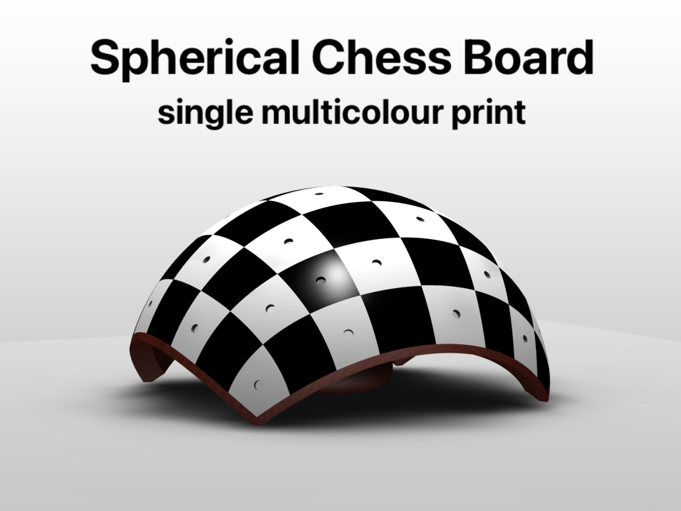 Multicolour Spherical Chess Board by jpbruce | Download free STL model ...