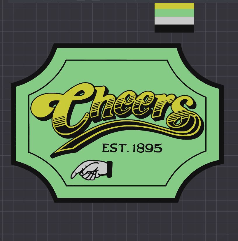 Cheers Bar Sign by wizard7741 | Download free STL model | Printables.com