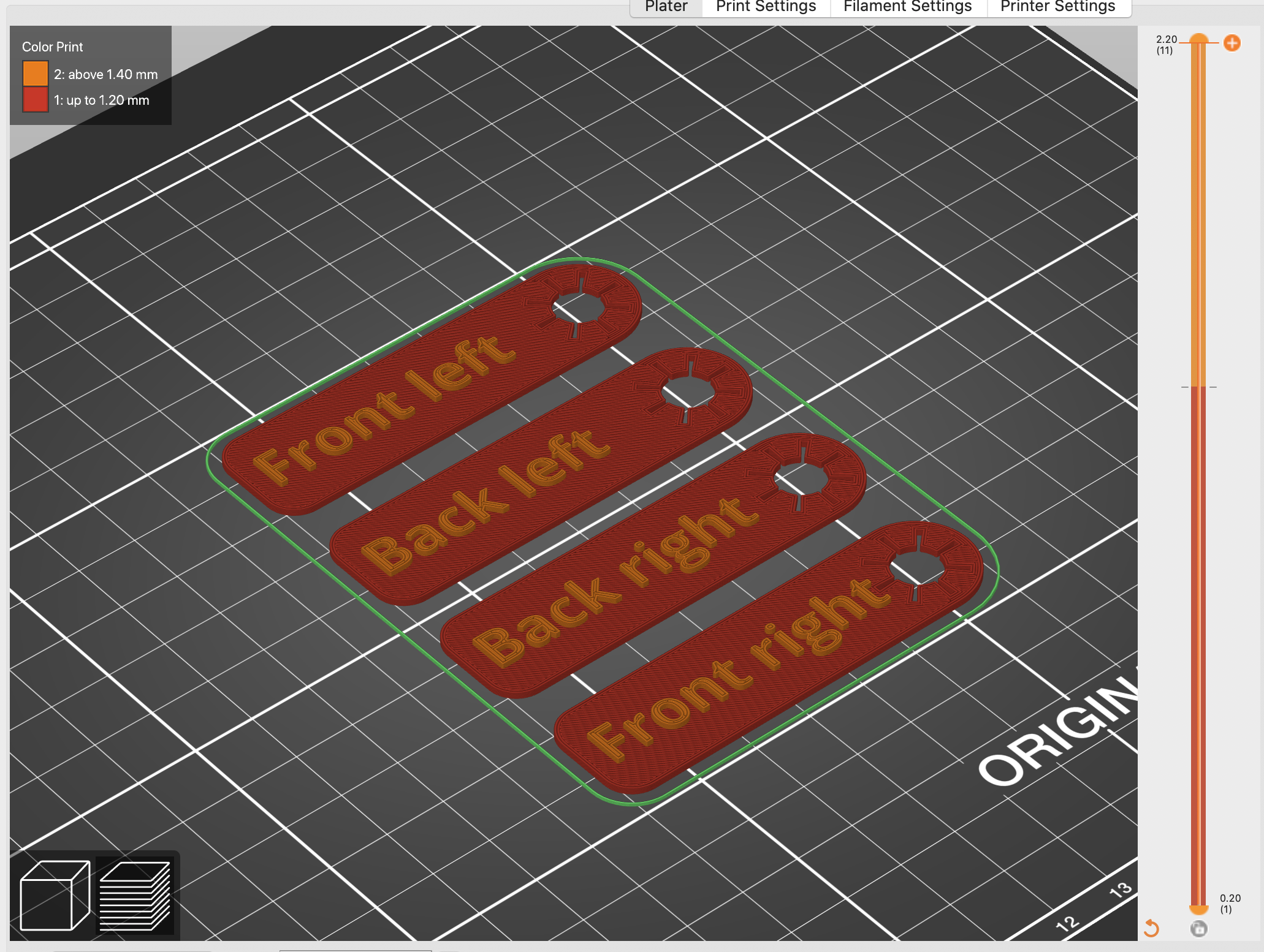 Tire tags MMU and layer based by Jan | Download free STL model ...