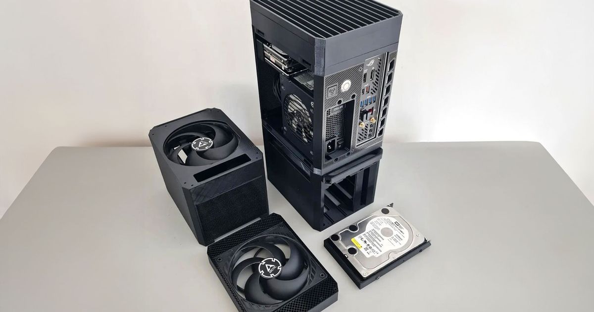 NAS ITX PC Case with stackable expansions [MODCASE MASS] by Haydn Bao ...