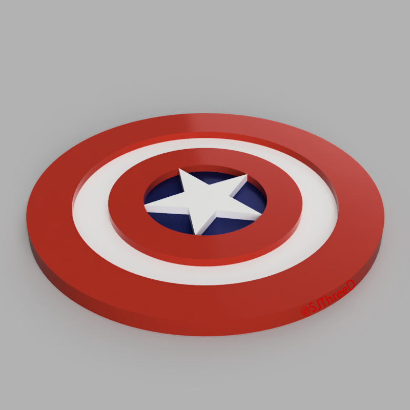 Captain America - Marvel Coasters by SJThreeD | Download free STL model ...