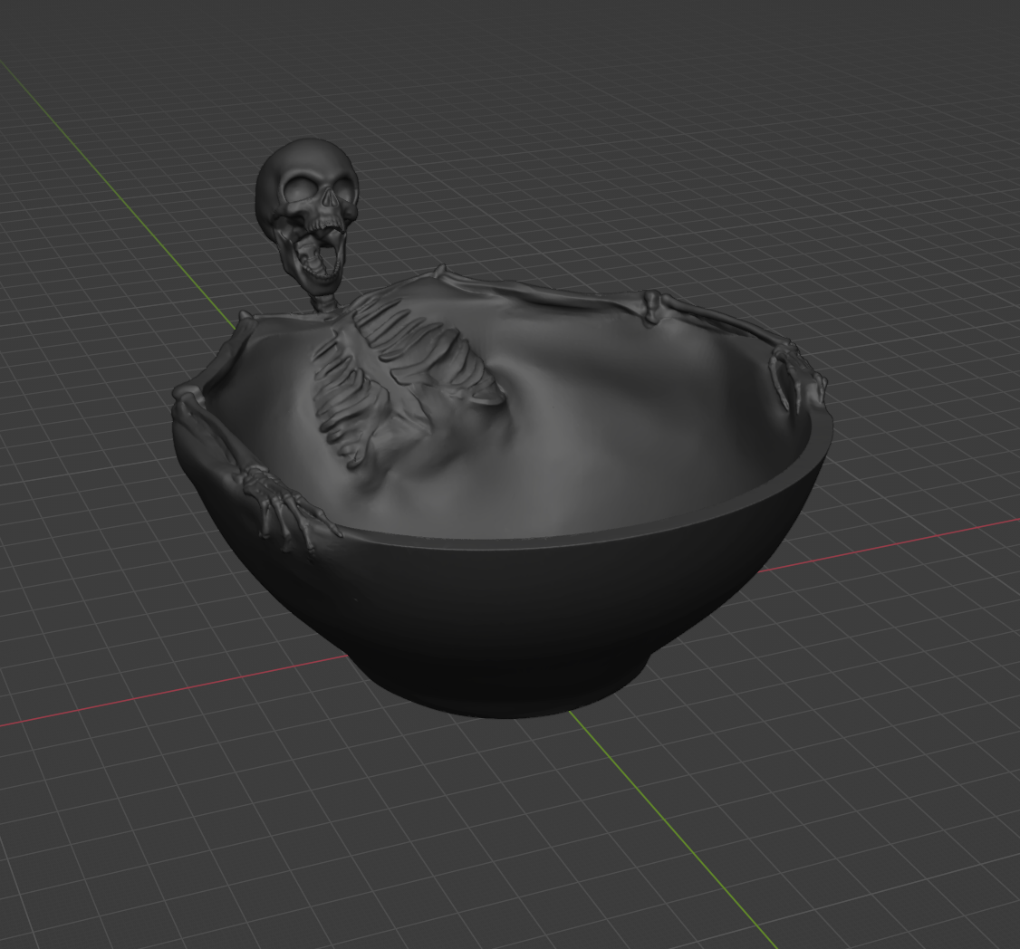 Halloween Skeleton Candy Bowl by Michael Wycoff | Download free STL ...