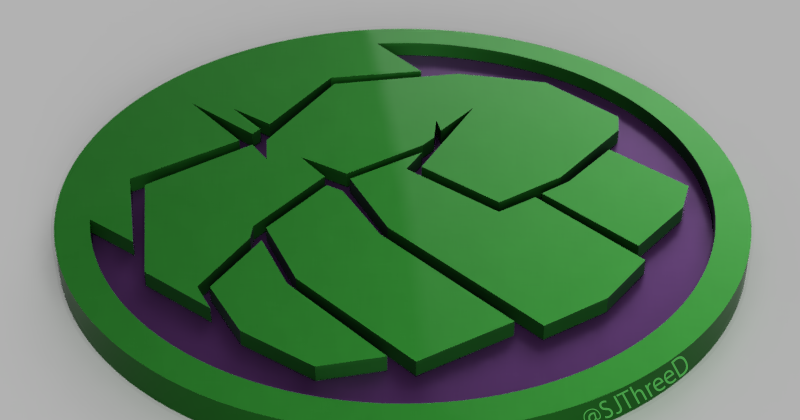 Incredible Hulk - Marvel Coasters by SJThreeD | Download free STL model ...