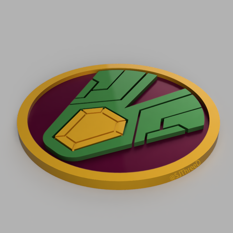 Vision - Marvel Coasters by SJThreeD | Download free STL model ...