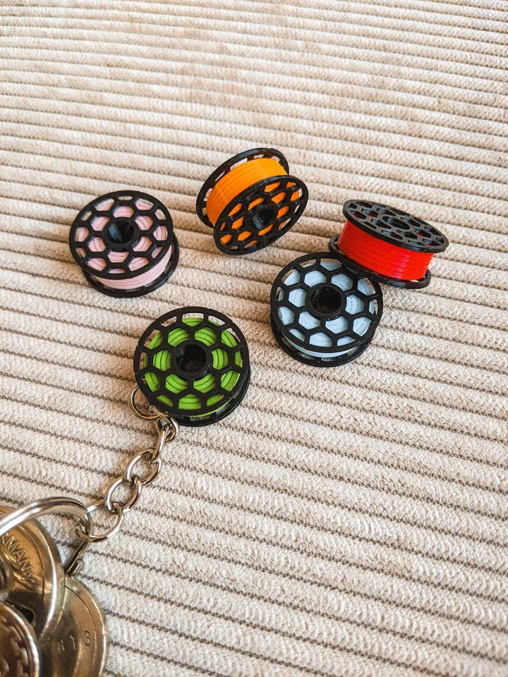 Hexagon Filament Spool Keychain by Gnollzor | Download free STL model ...