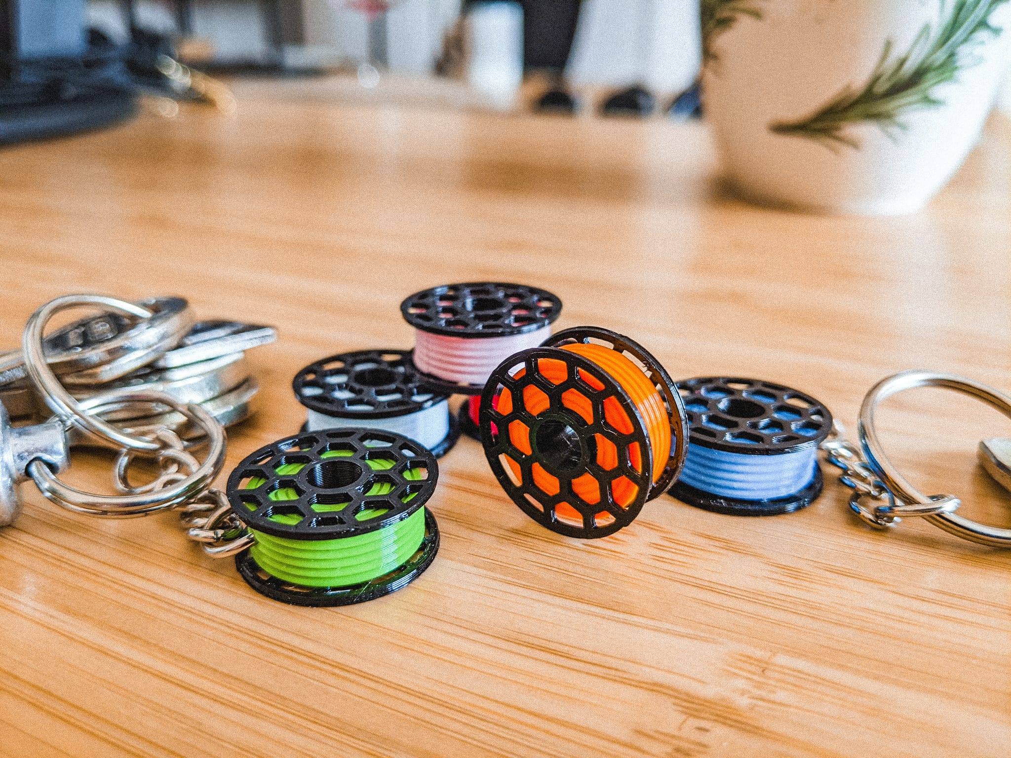 Hexagon Filament Spool Keychain by Gnollzor | Download free STL model ...