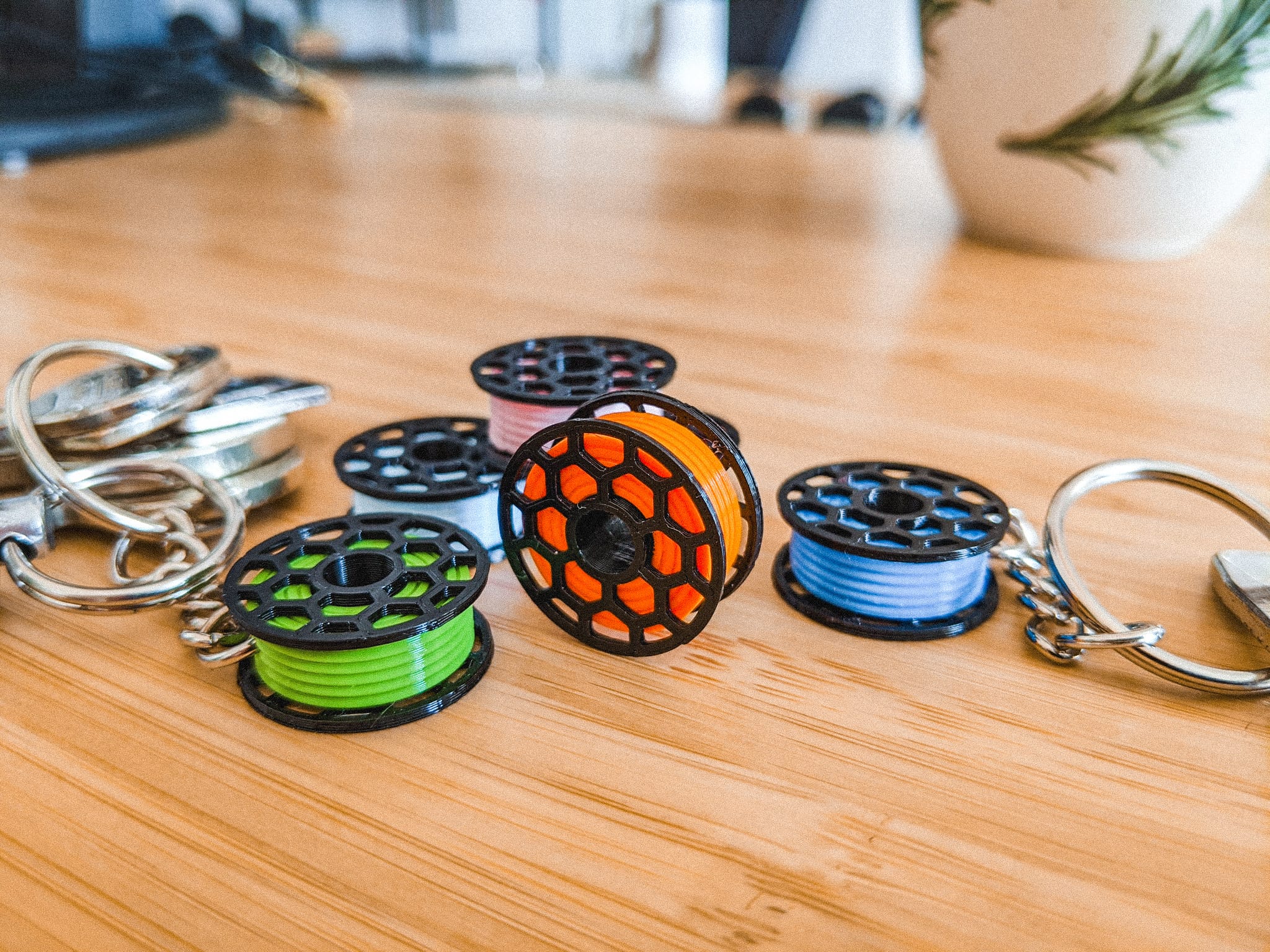 Hexagon Filament Spool Keychain by Gnollzor | Download free STL model ...