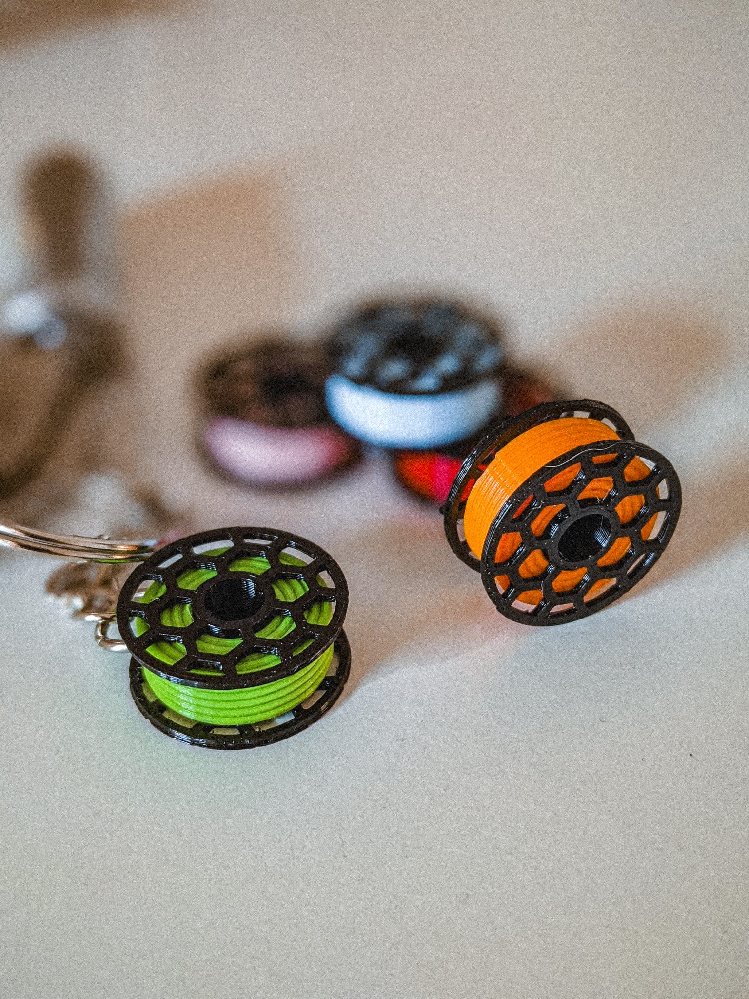 Hexagon Filament Spool Keychain by Gnollzor | Download free STL model ...